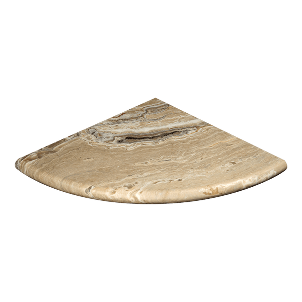 10" Leonardo Travertine Corner Shelf – DW TILE & STONE