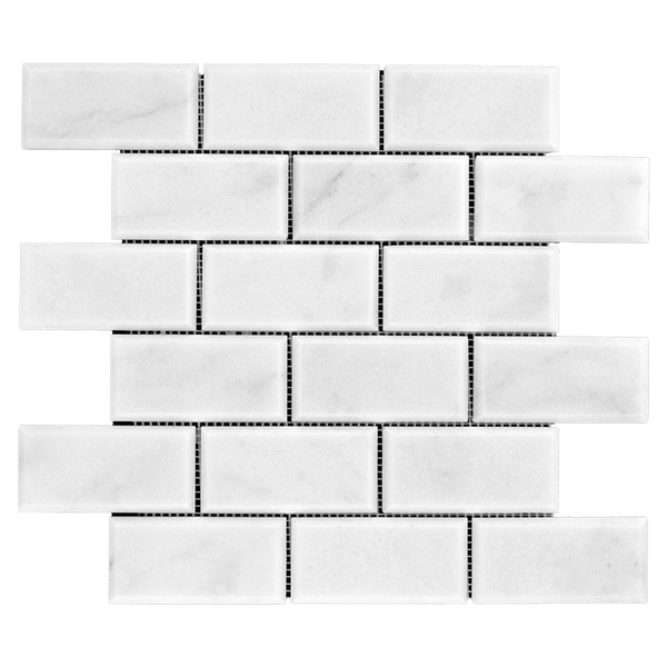 2x4 BEVELED Bianco Perla Marble Mosaic - Honed – DW TILE & STONE