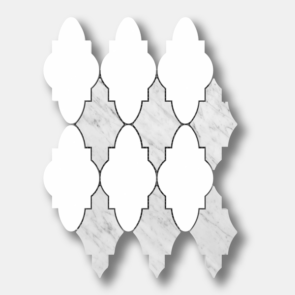 MONACO MIX Dolomite & Bianco Gioia Marble Mosaic Tile - Polished – DW ...